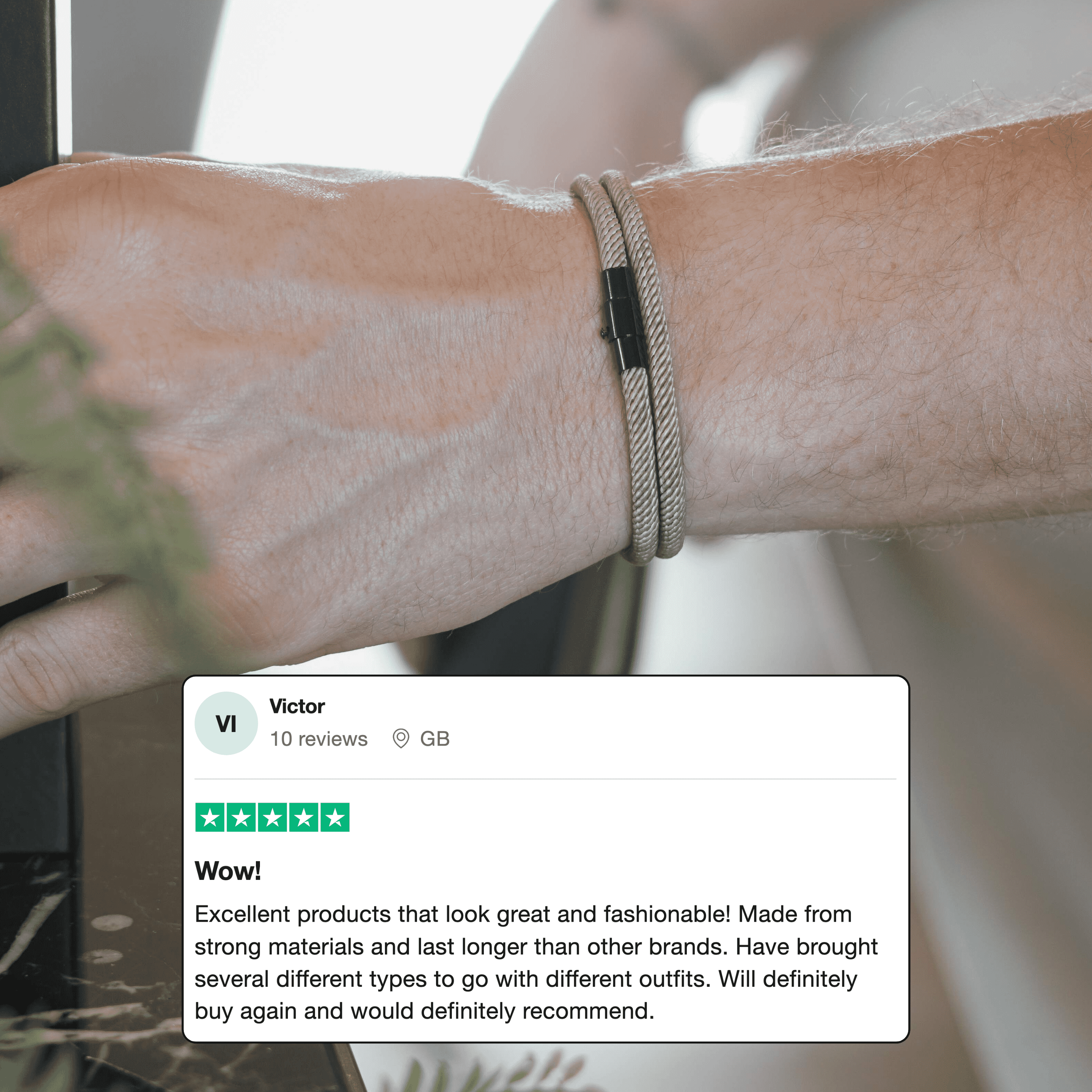 Quality Men's Waterproof Milan Rope Bracelet | Samos Jewelry