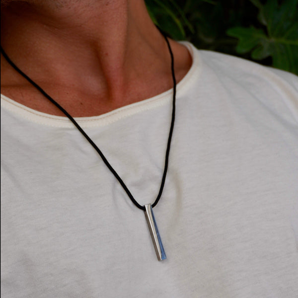 Simple Men's Stainless Steel Pendant Necklace | Samos Jewelry