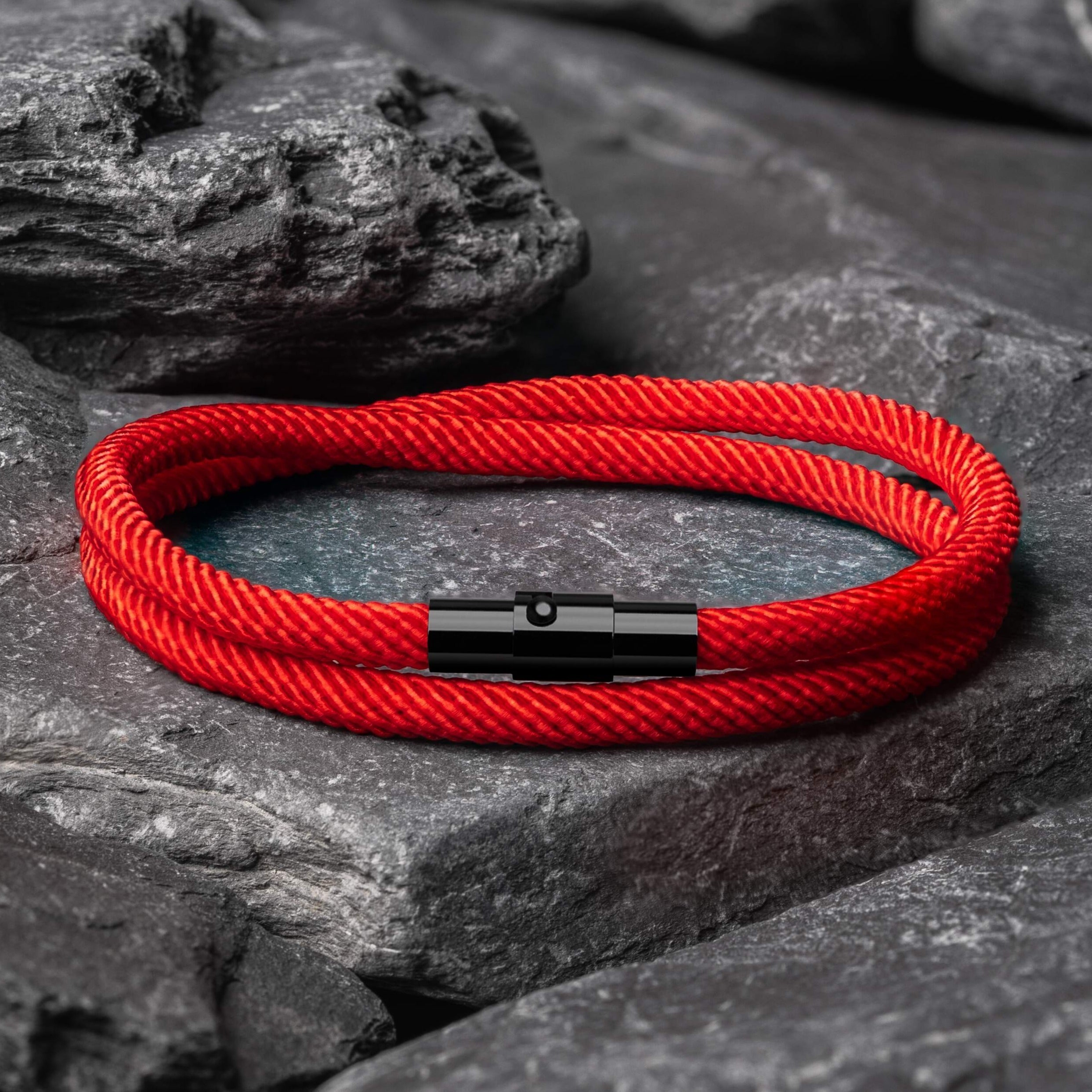 Vibrant Red Double Milan Rope Bracelet For Men | Samos Jewelry